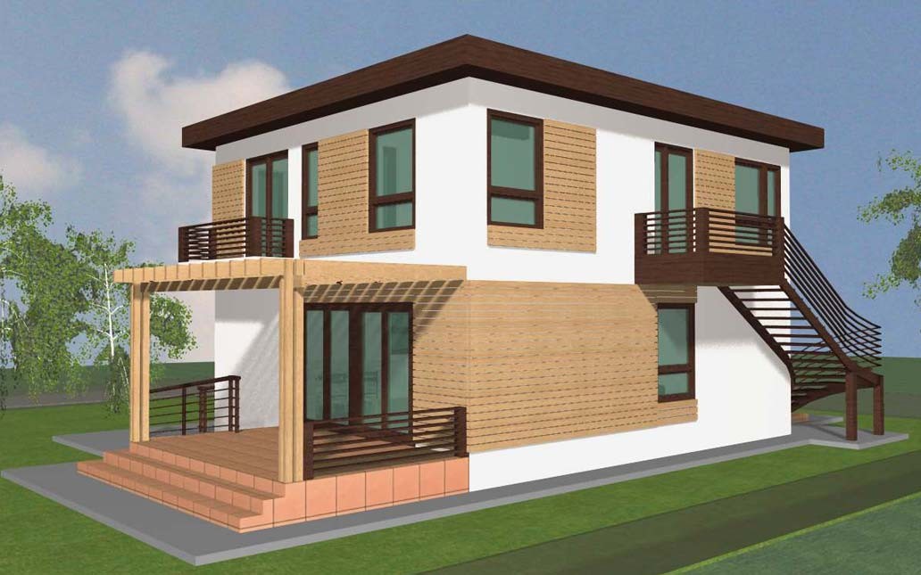 Proiect casa pe structura metalica E-138PE