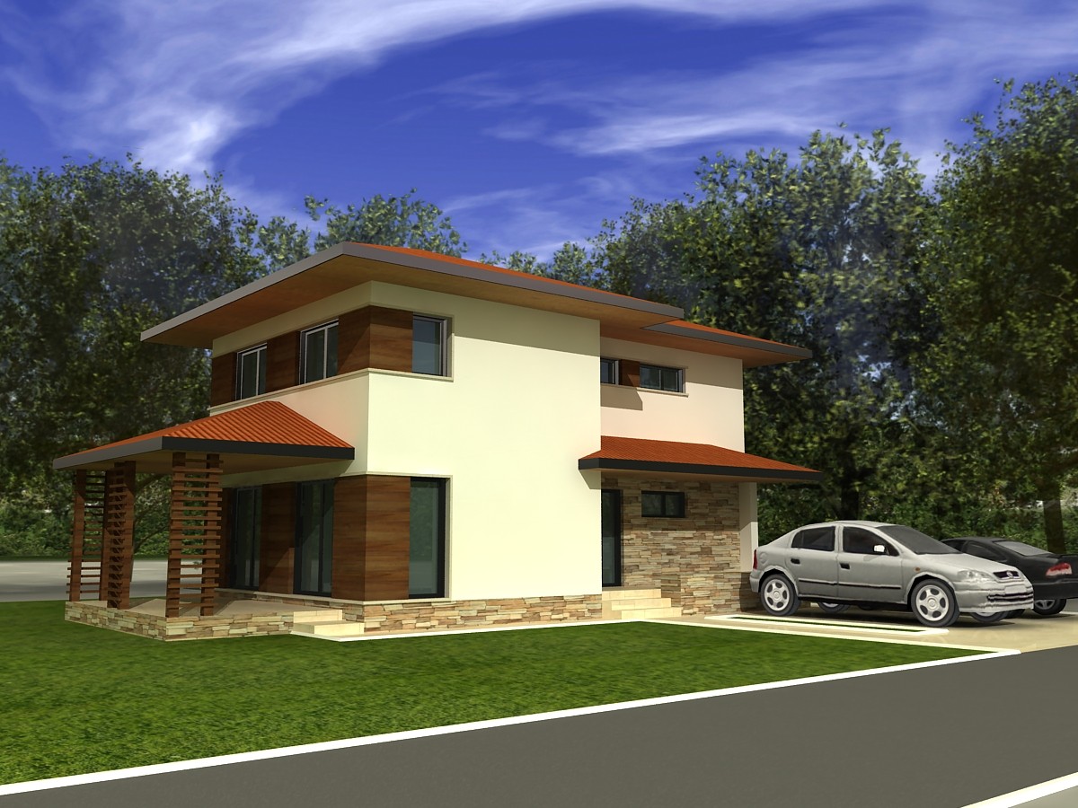 Proiect casa pe structura metalica S-163PE