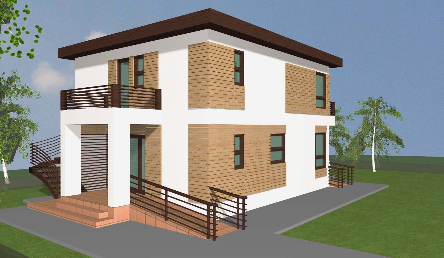 Proiect casa pe structura metalica E-138PE